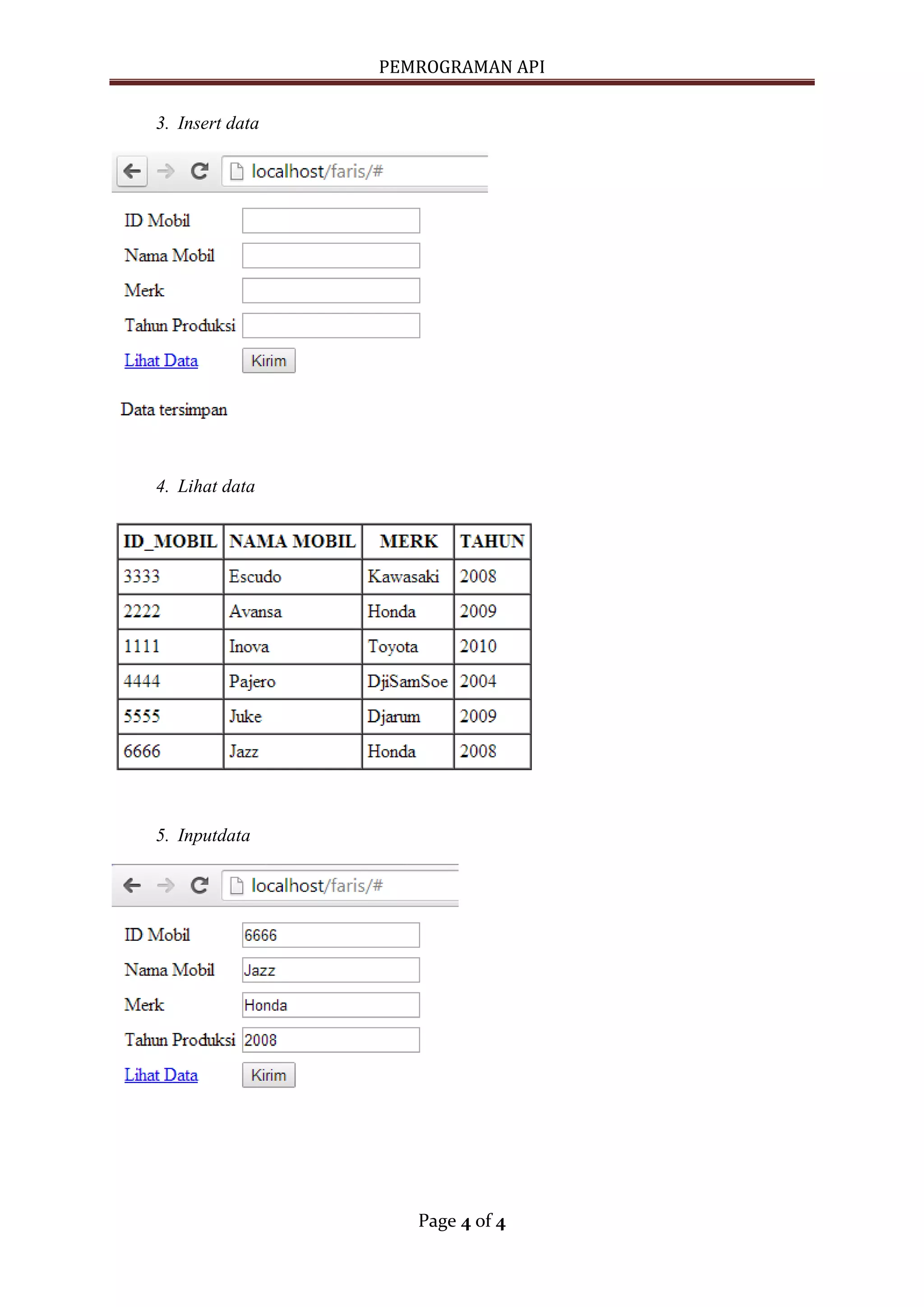 Laporan Pemrograman API JSON | PDF