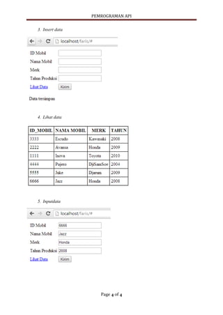Laporan Pemrograman API JSON | PDF