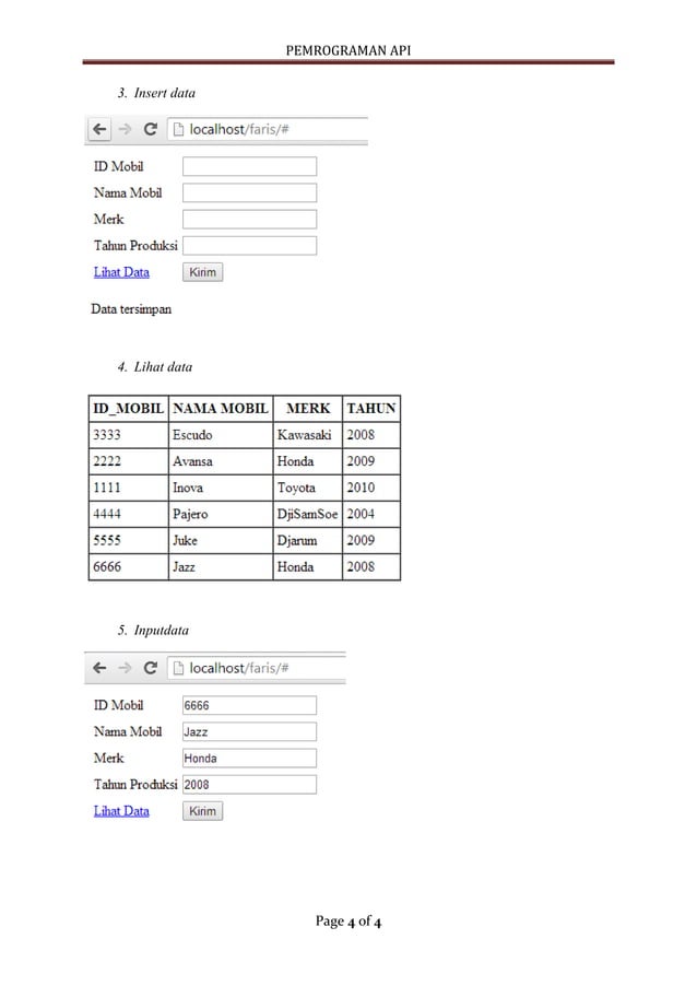 Laporan Pemrograman API JSON | PDF