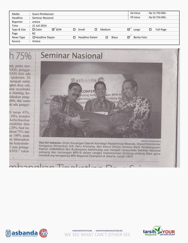 Seminar Nasional Asbanda 18 Juli 2014 | PDF