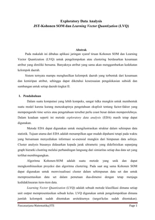 Kohonen SOM dan Learning Vector Quantization (LVQ) | PDF