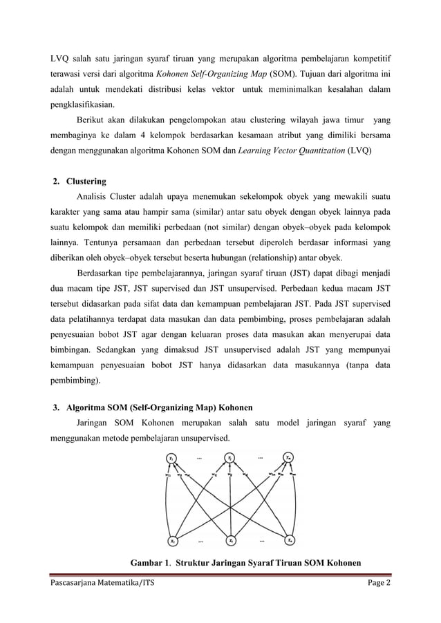 Kohonen SOM dan Learning Vector Quantization (LVQ) | PDF