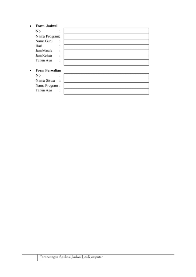 Laporan aplikasi perancangan database sederhana | DOCX