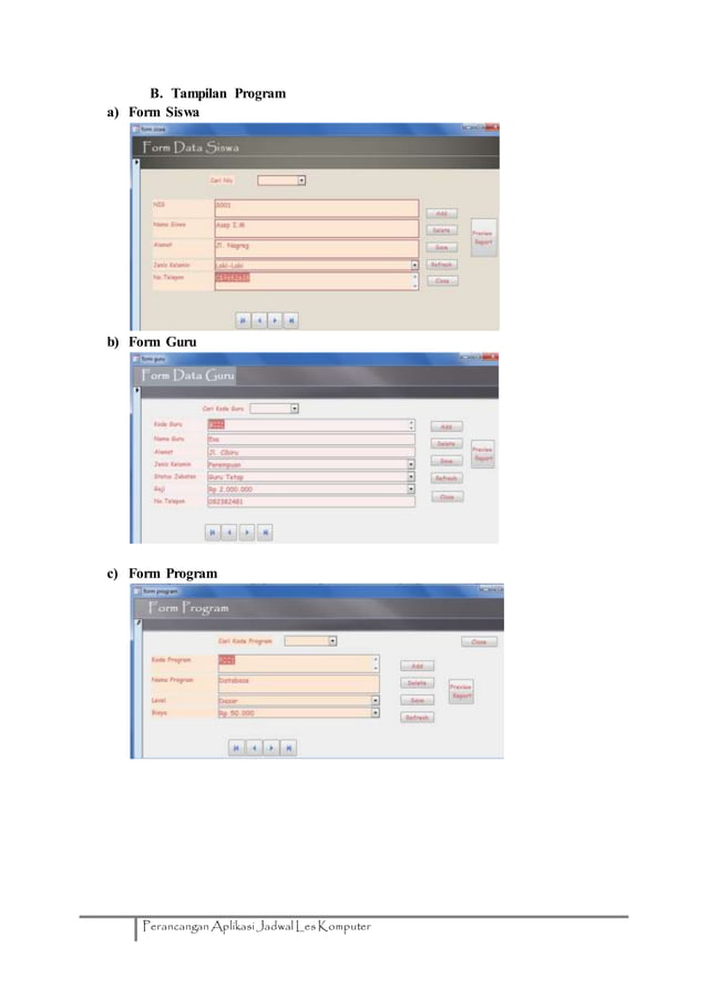 Laporan aplikasi perancangan database sederhana | DOCX