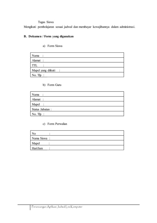Laporan aplikasi perancangan database sederhana | DOCX