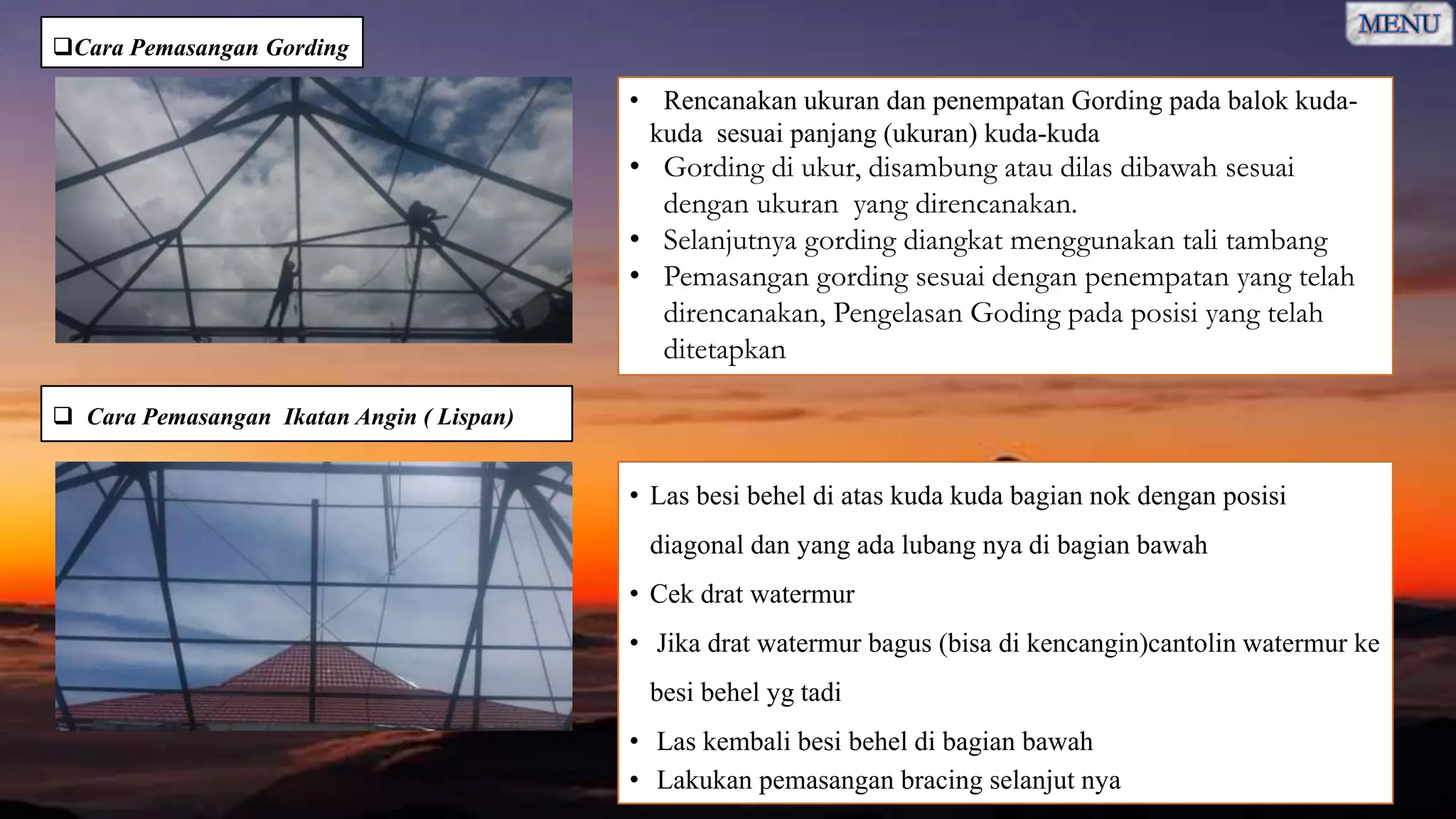 LAPORAN PKL STRUKTUR KUDA-KUDA BAJA WF | PPTX