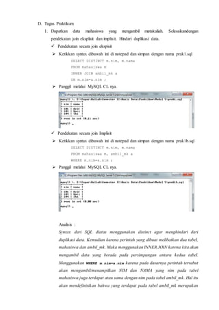 Laporan modul 5 basisdata | DOCX