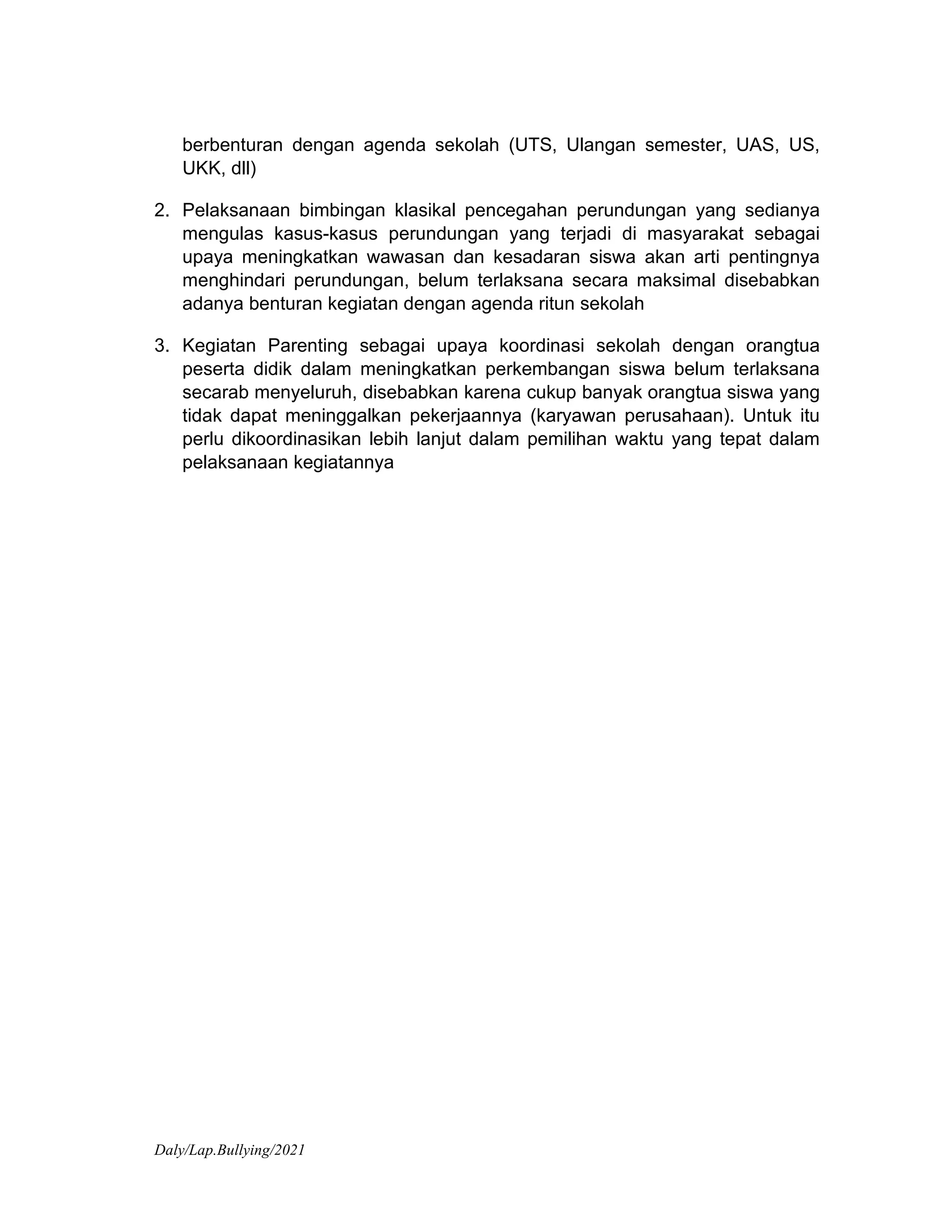 Laporan kegiatan-pencegahan-perundungan | PDF