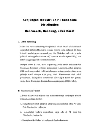 Laporan kunjungan-ke-pt-coca-cola | PDF