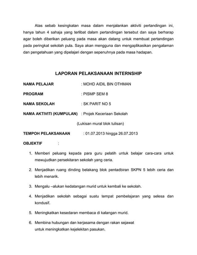 Laporan pelaksanaan-internship | DOC