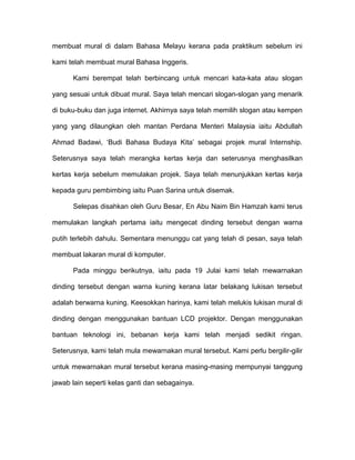 Laporan pelaksanaan-internship-mural | DOC
