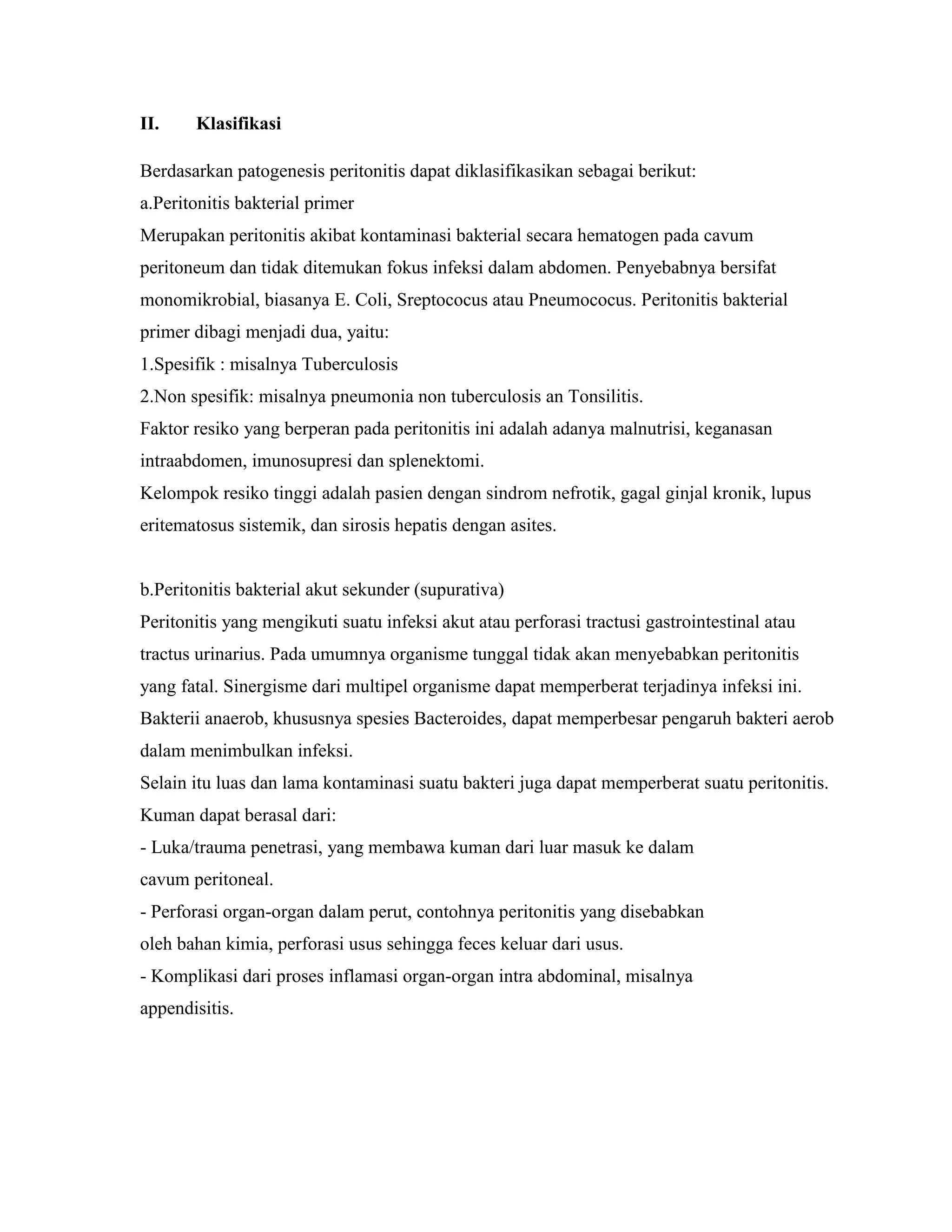 Laporan pendahuluan-peritonitis | DOCX