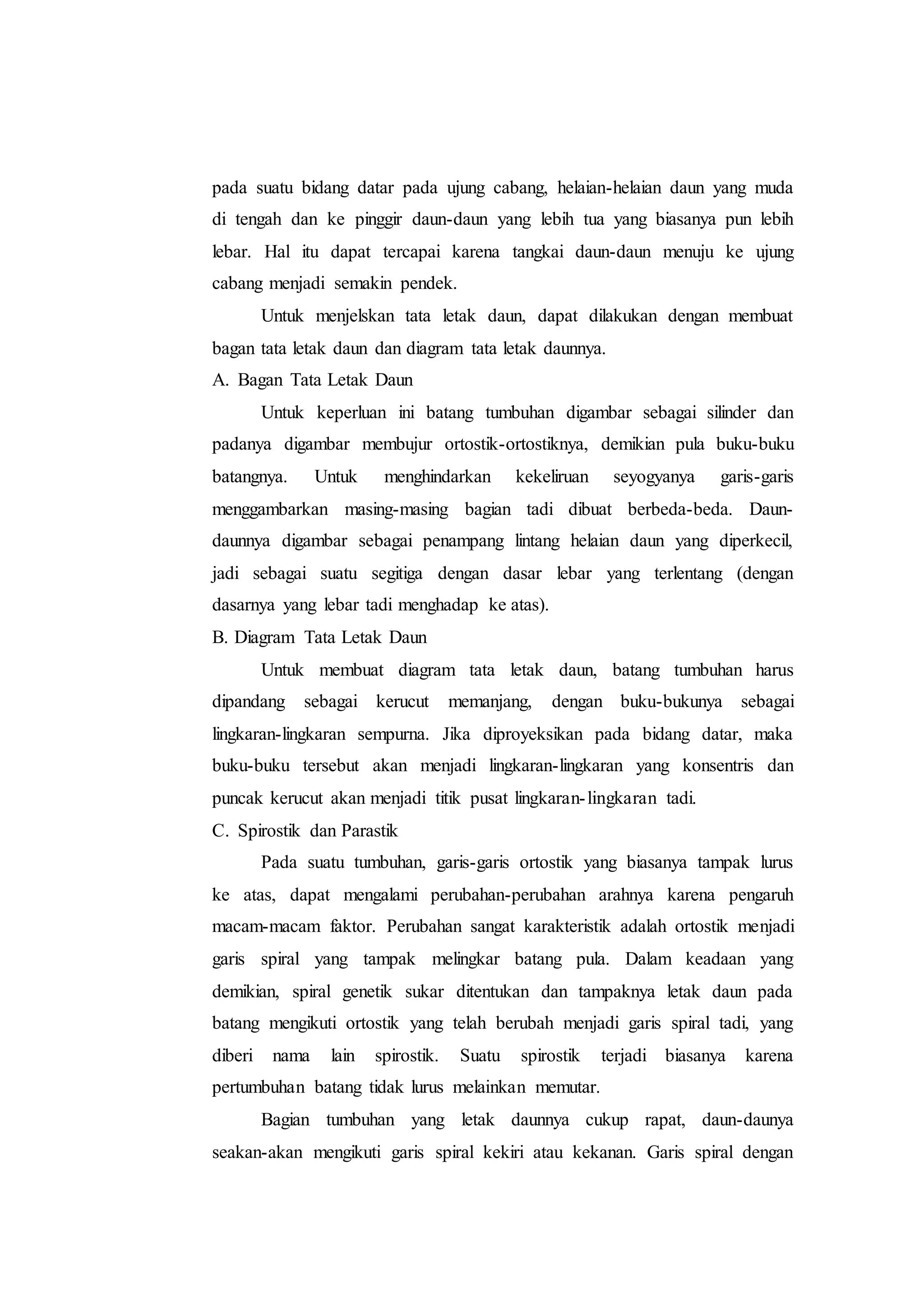 Laporan praktikum 3 tata letak daun rumus daun dan diagram daun ...