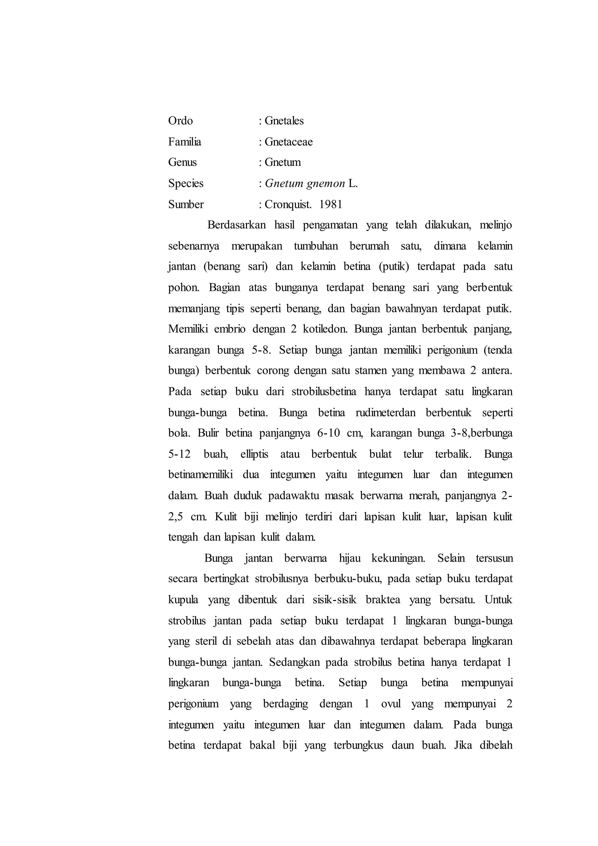 Laporan praktikum 9 strobilus gymnospermae (morfologi tumbuhan) | DOCX