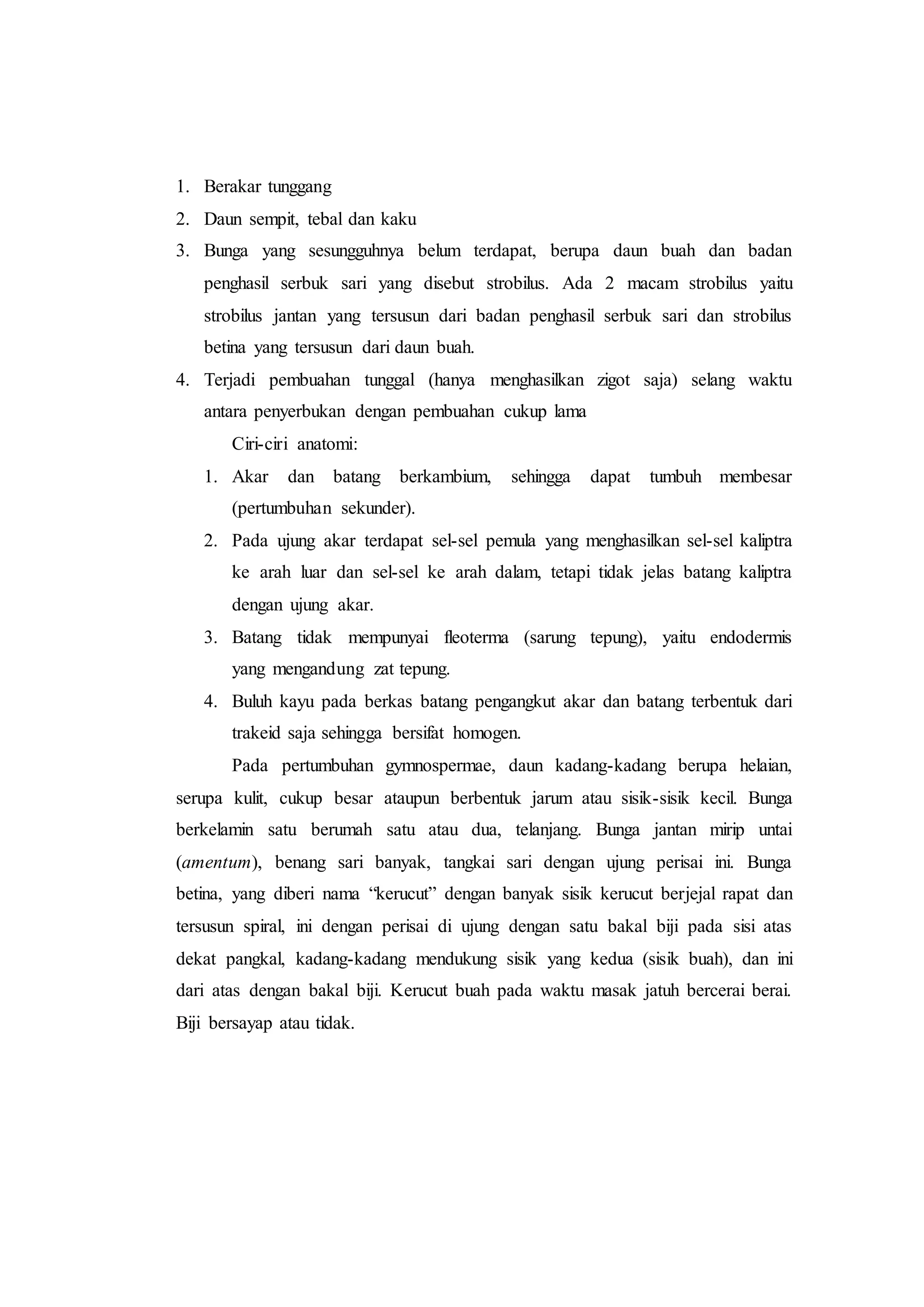 Laporan praktikum 9 strobilus gymnospermae (morfologi tumbuhan) | DOCX