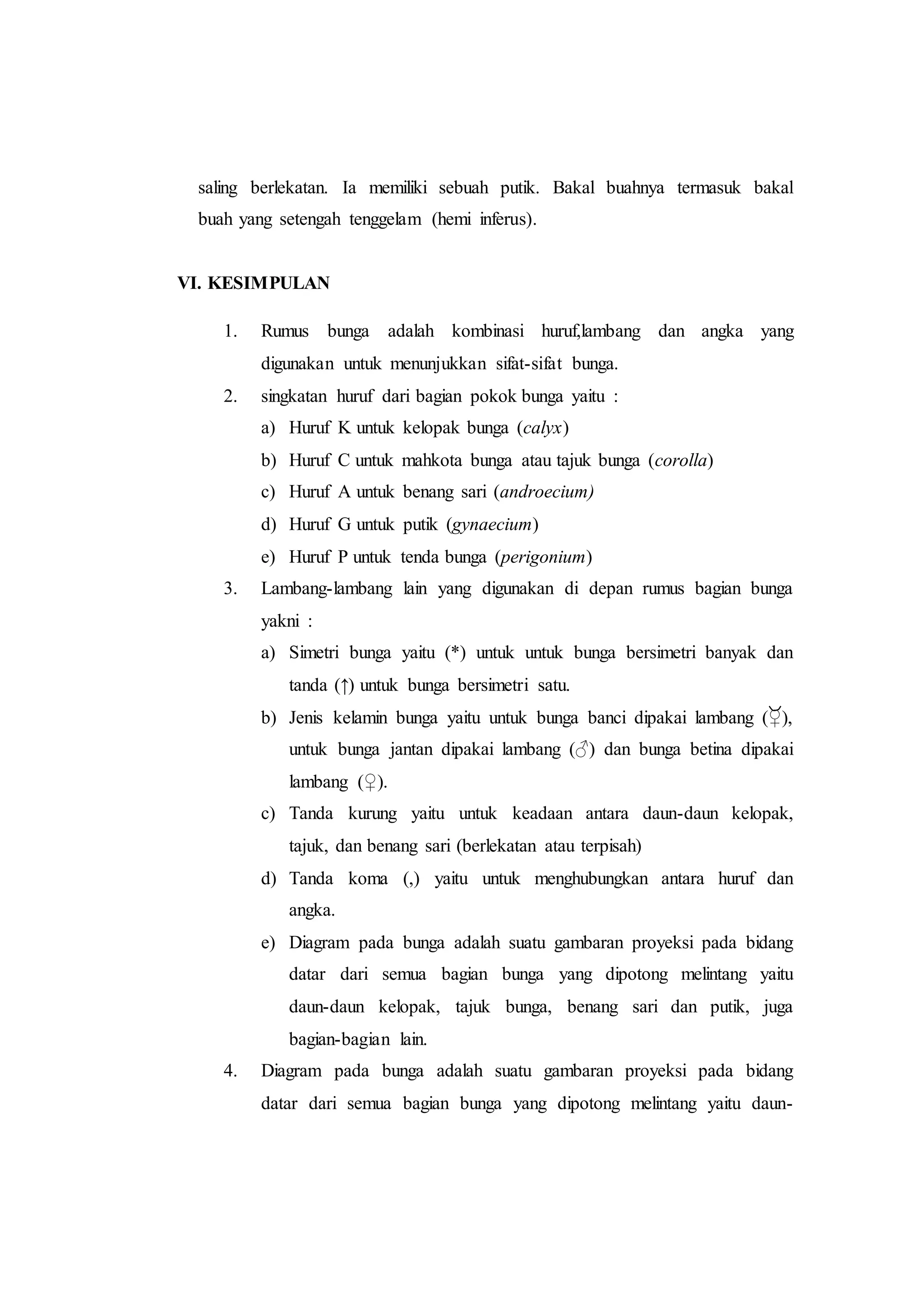 Laporan praktikum 7 rumus bunga dan diagram bunga (morfologi tumbuhan ...
