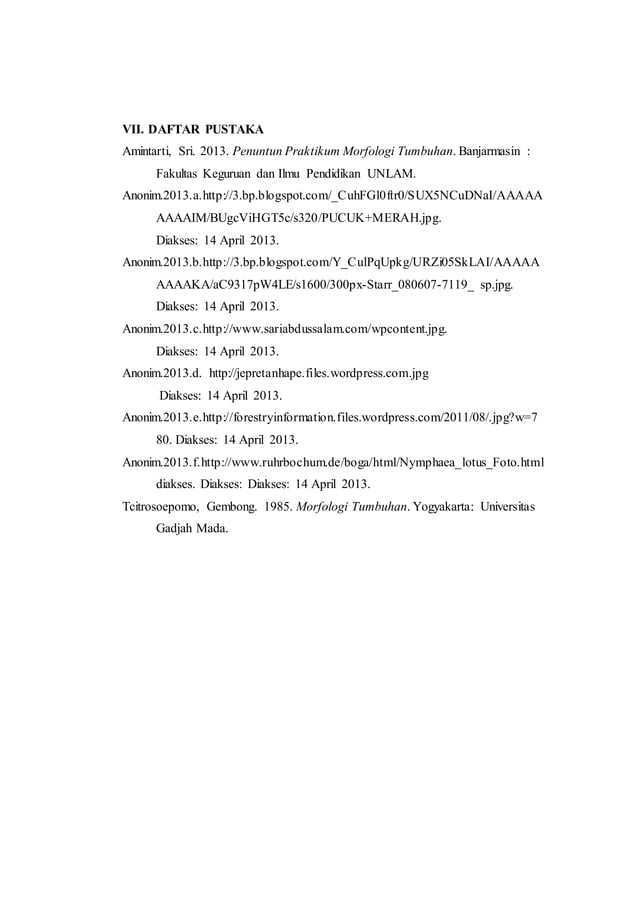 Laporan praktikum 7 rumus bunga dan diagram bunga (morfologi tumbuhan) | DOCX