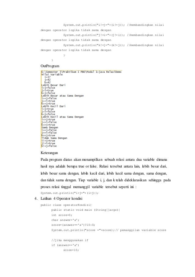 Laporan Modul 1 Praktikum Pemrograman Berbasis Objek