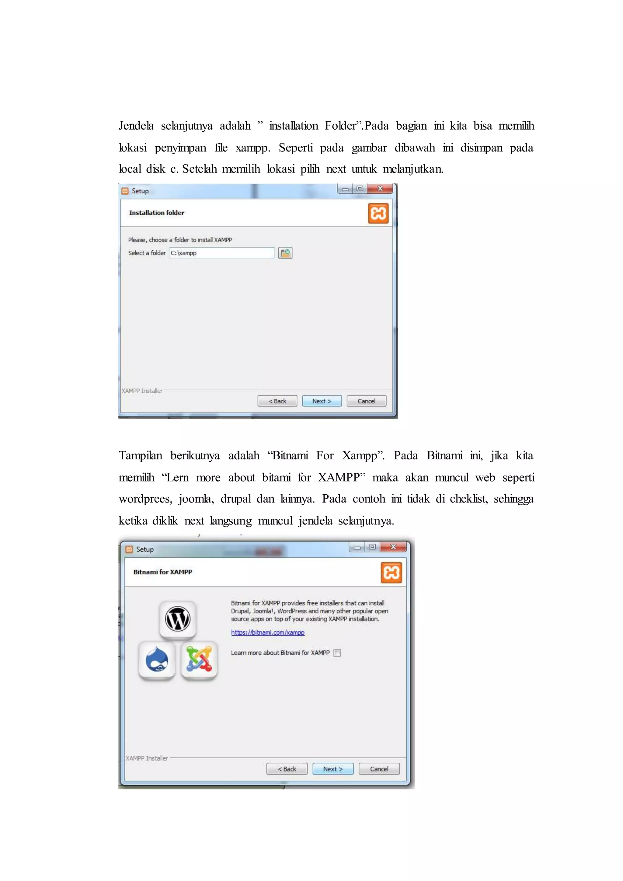 cara instal notepad dan xampp | PDF