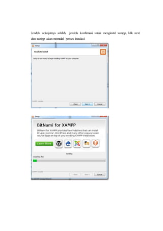 cara instal notepad dan xampp | PDF
