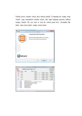 cara instal notepad dan xampp | PDF