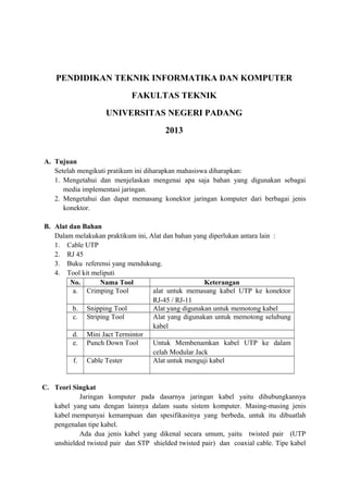 Laporan 1 media jaringan | DOC