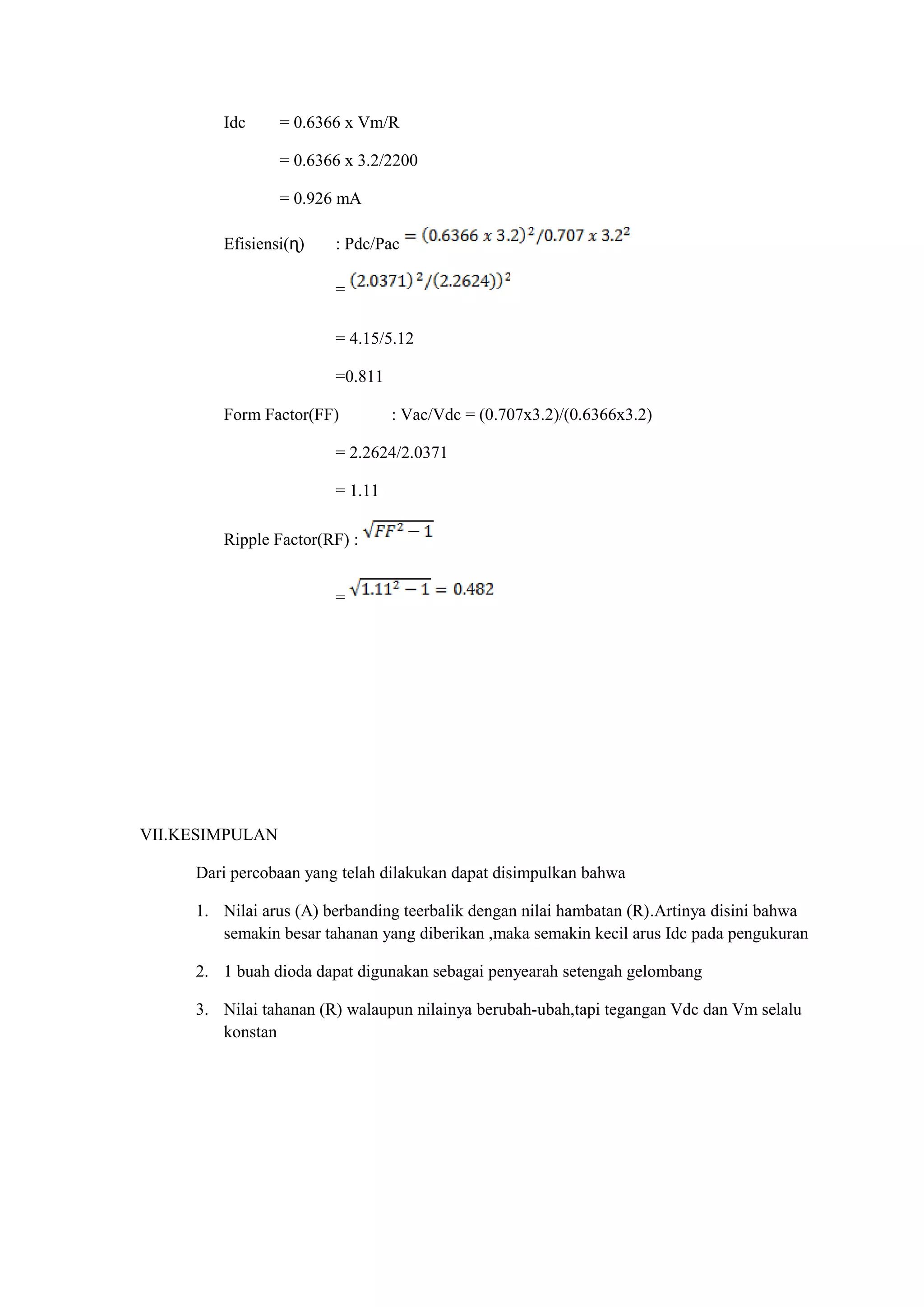 Laporan 2 penyearah gelombang penuh dengan beban tahanan murni | DOC