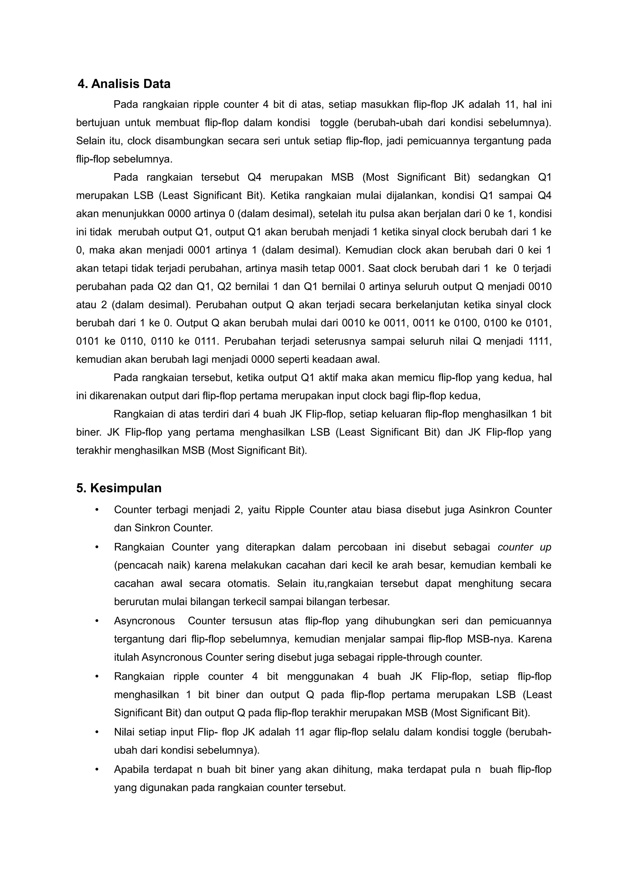 Laporan 2 (ripple counter) | PDF