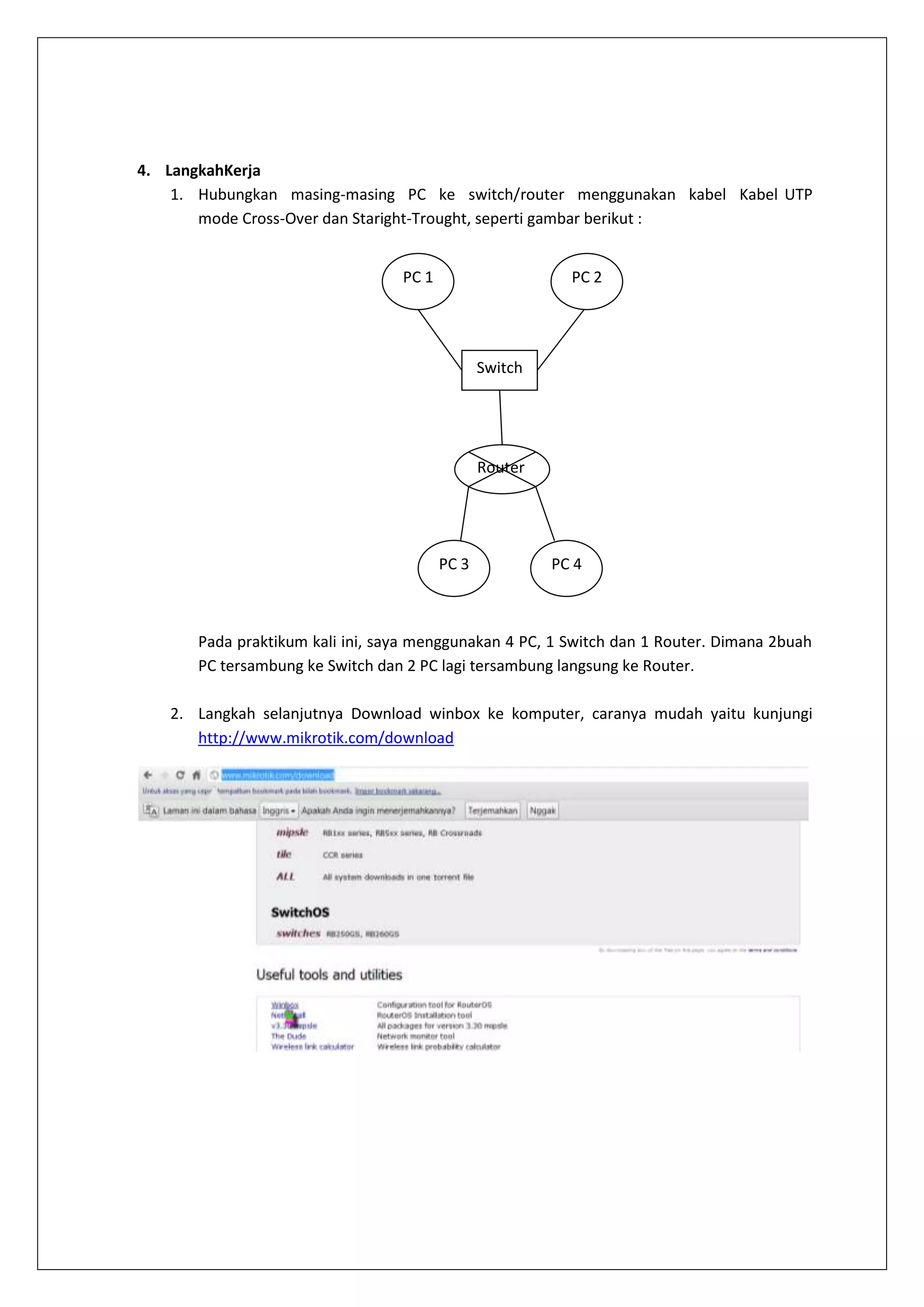 Laporan 4 pengenalan mikrotic router | DOCX