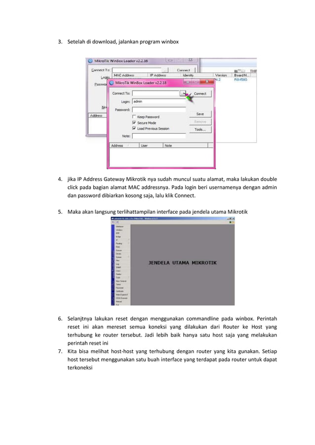 Laporan 5 routing static mikrotic router | DOCX