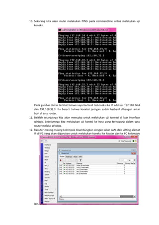 Laporan 5 routing static mikrotic router | DOCX