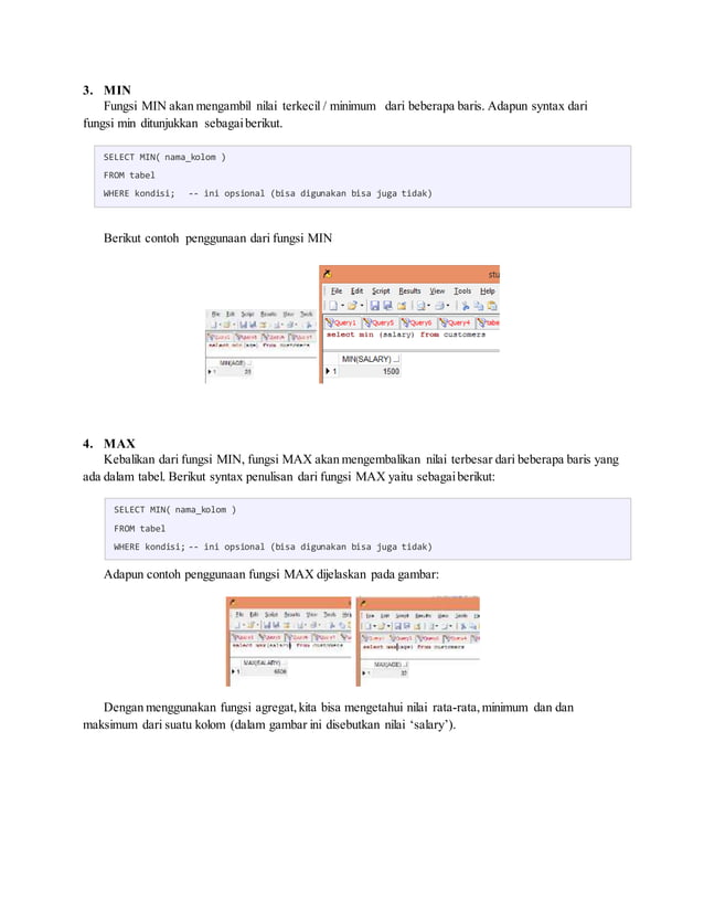 Fungsi Single Row dan Multi Row pada Oracle | DOCX