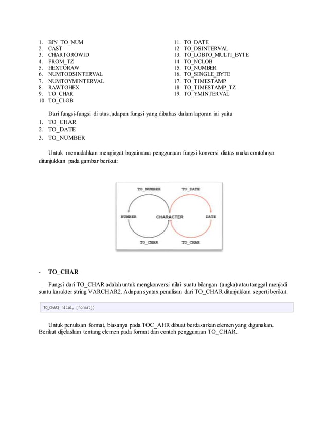 Fungsi Single Row dan Multi Row pada Oracle | DOCX