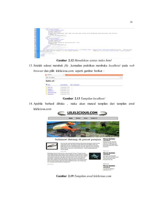 Laporan Praktikum Basis Data Modul VI-Membuat Website | DOCX