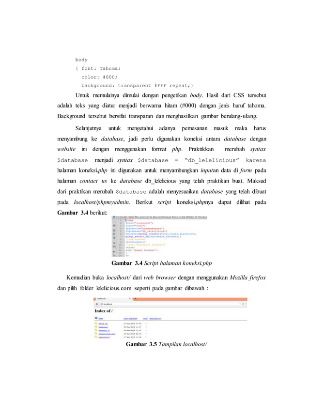 Laporan Praktikum Basis Data Modul VI-Membuat Website | PDF