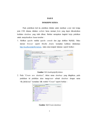 Laporan Praktikum Basis Data Modul VI-Membuat Website | DOCX