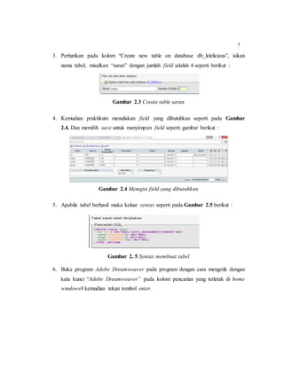 Laporan Praktikum Basis Data Modul VI-Membuat Website | DOCX