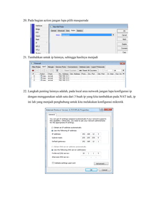Laporan 7 konfigurasi mikrotik router | PDF
