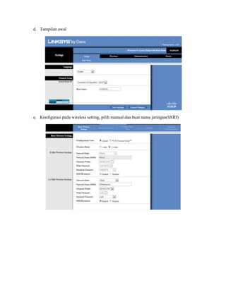 Laporan 9 konfigurasi router lanjutan | PDF