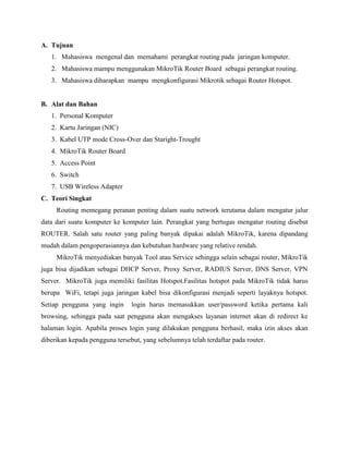 Laporan 9 konfigurasi router lanjutan | PDF