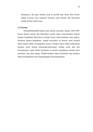 LAPORAN AKHIR ABDIMAS (Sentra Roti Kartini) .docx