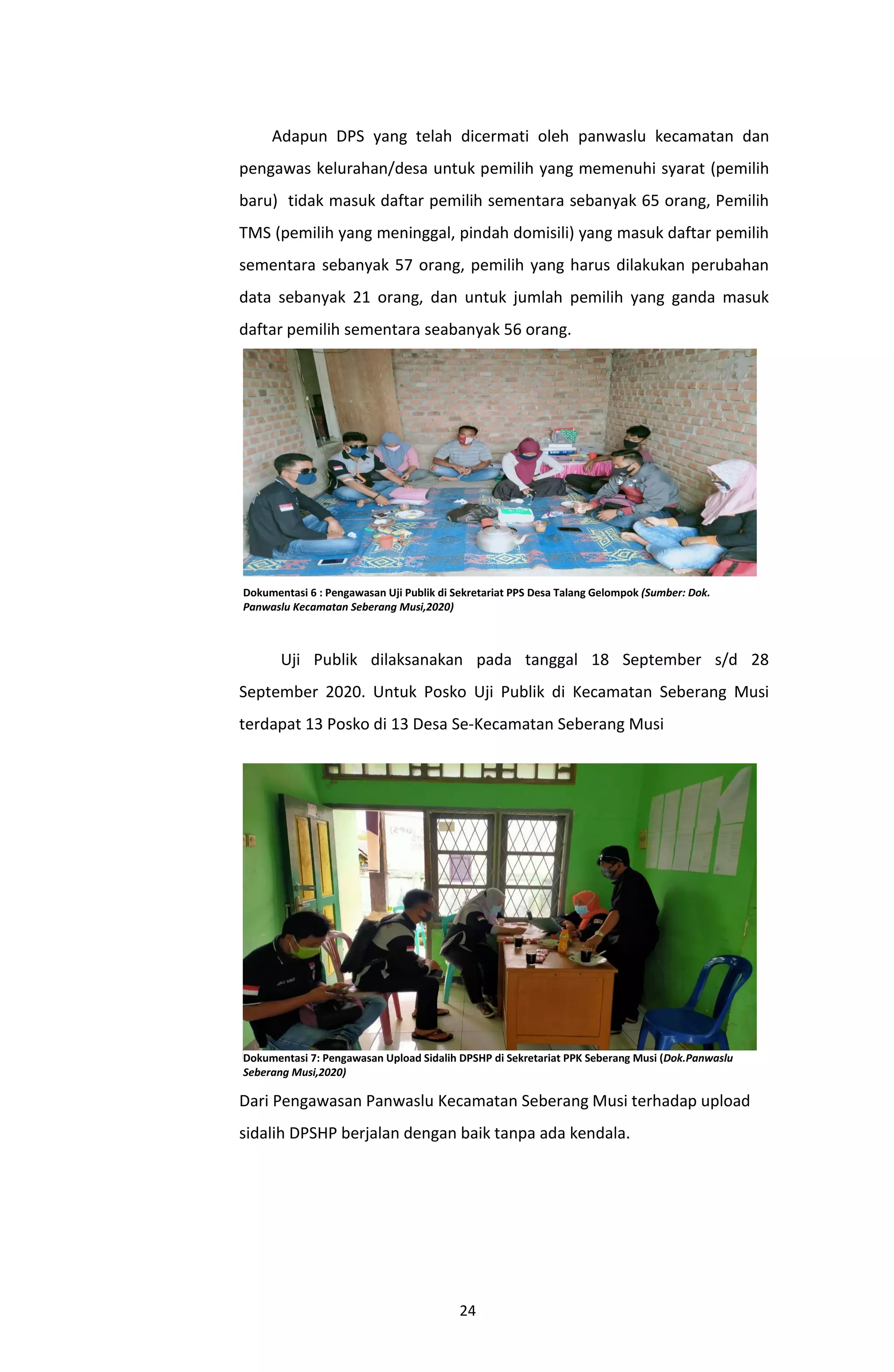 Laporan Akhir Panwaslu Kecamatan Seberang Musi Tahun 2020 | PDF