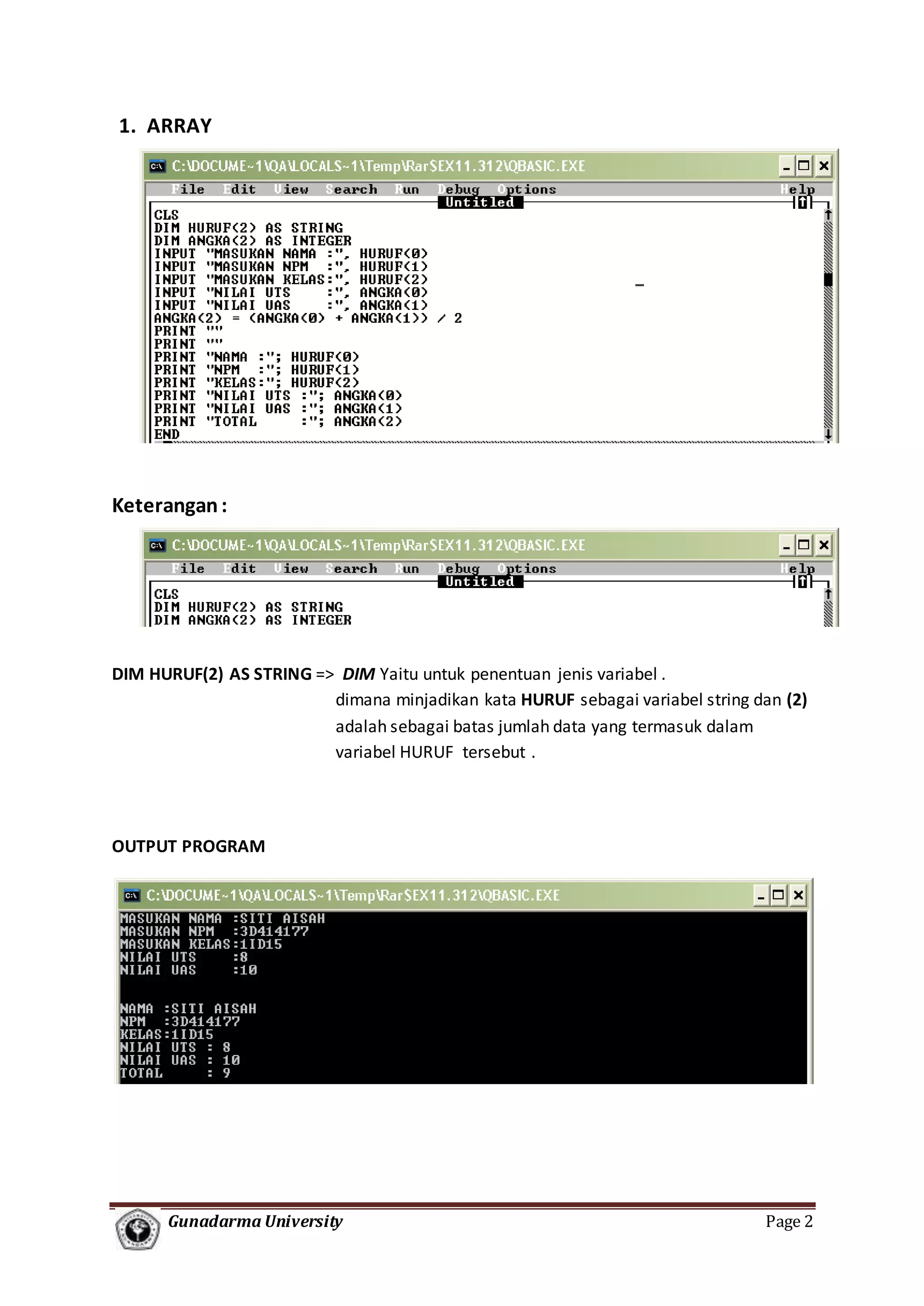 array dan record | PDF
