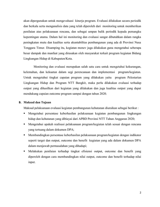 Laporan akhir kegiatan monev 2020 | PDF