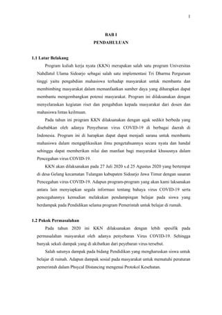 Laporan akhir kkn izza fix | PDF
