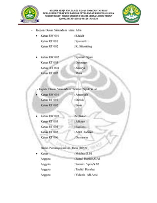 Laporan akhir lubuk terap | DOCX