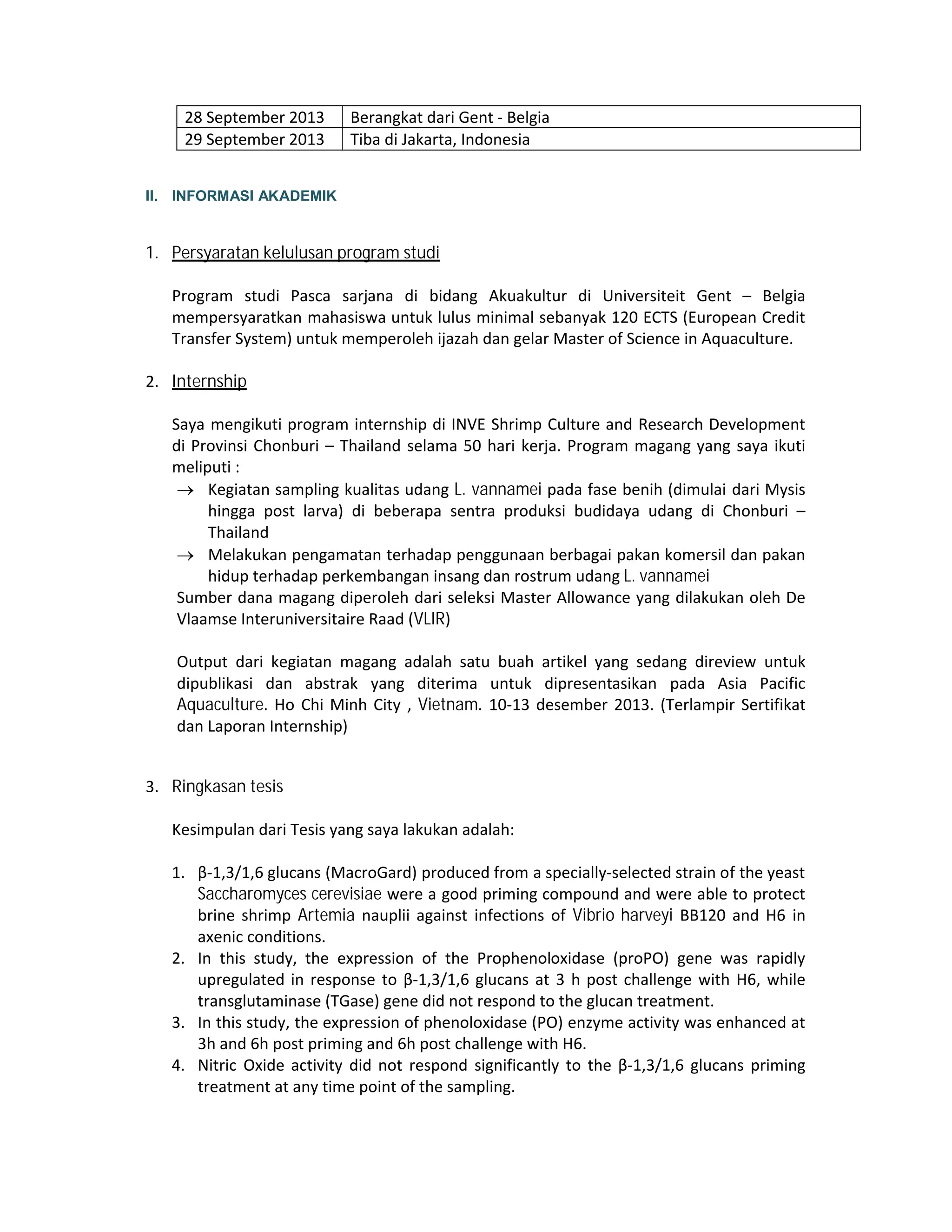 Laporan Akhir Tugas Belajar Luar Negeri | PDF