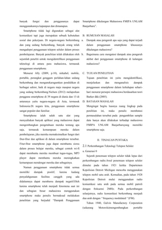 Laporan Akhir Dampak Penggunaan Smatphone dikalangan Mahasiswa FMIPA ...