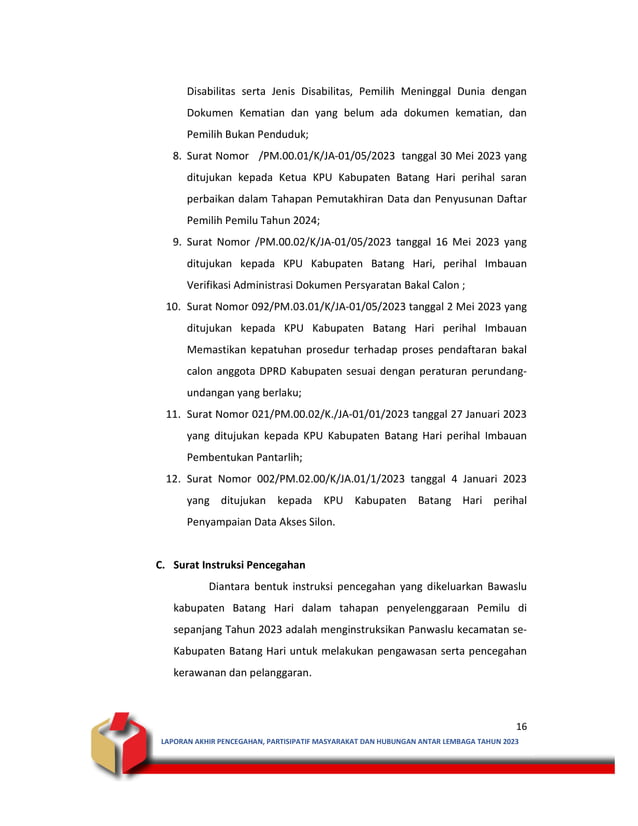 LAPORAN AKHIR PENCEGAHAN, PARMAS DAN HUMAS BAWASLU BATANG HARI 2023.pdf