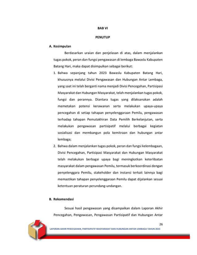 LAPORAN AKHIR PENCEGAHAN, PARMAS DAN HUMAS BAWASLU BATANG HARI 2023.pdf